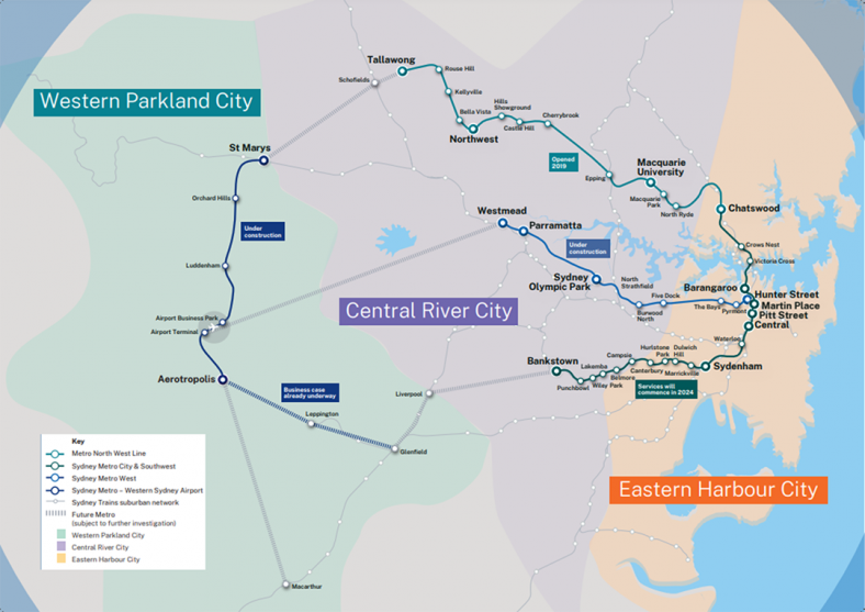 Delivery of 4 new metro lines proposed to expand Sydney Metro network